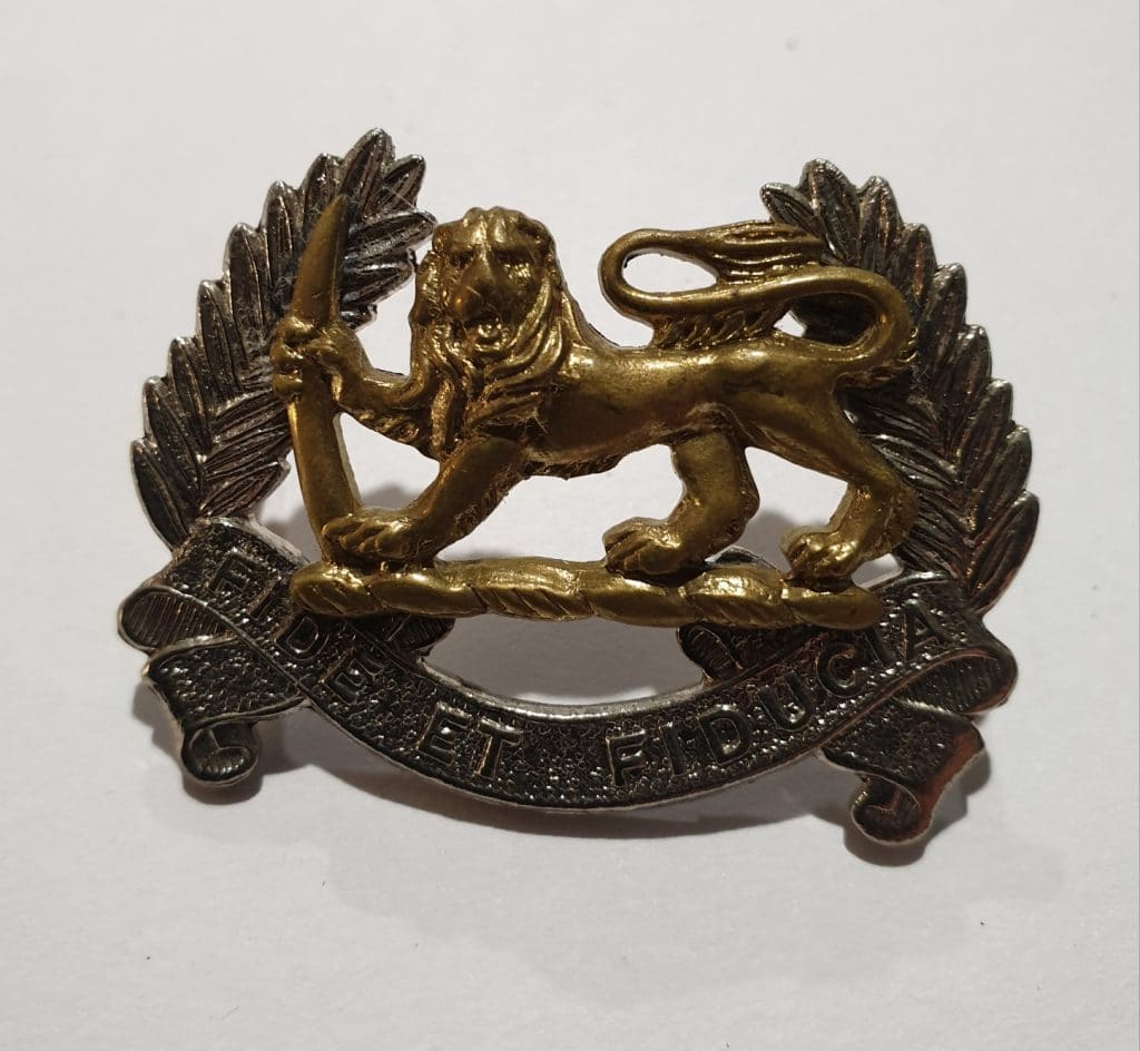 Rhodesian Army Pay Corps cap badge worn 1972-80. | Allied Militaria