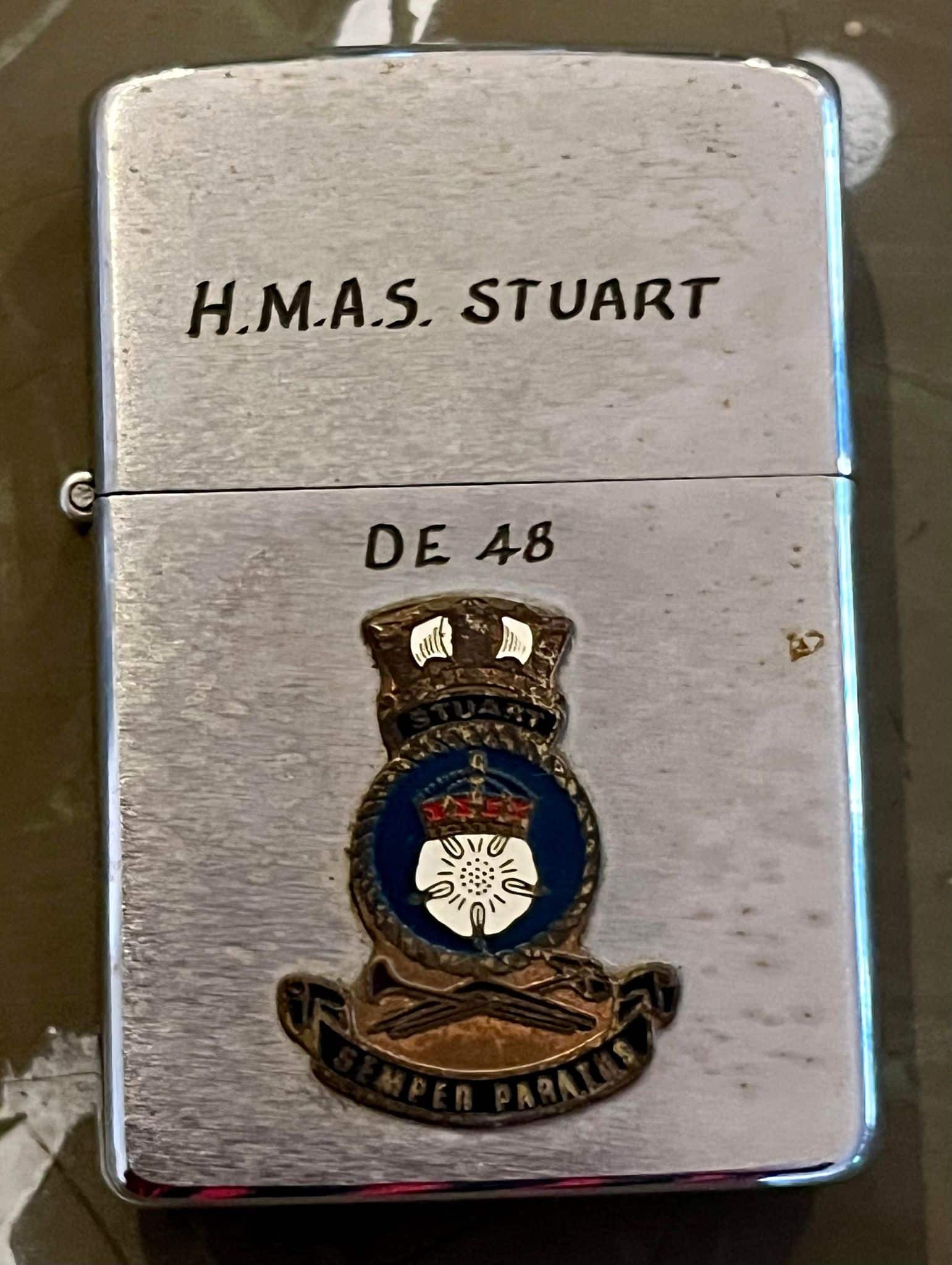 Original "HMAS Stuart (DE 48)" 1984 dated Zippo (Z017) | Allied Militaria